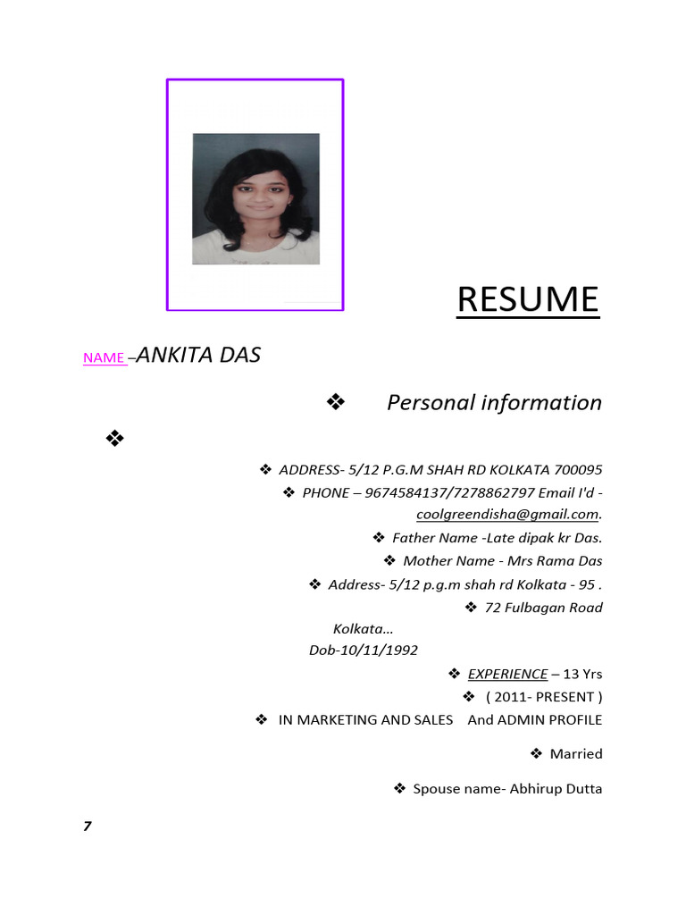 Resume Ankita Das | PDF