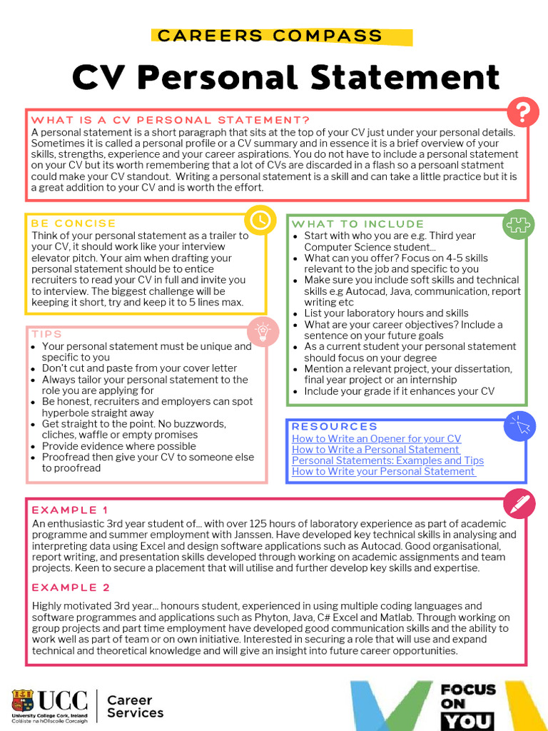 CV Personal Statement | PDF