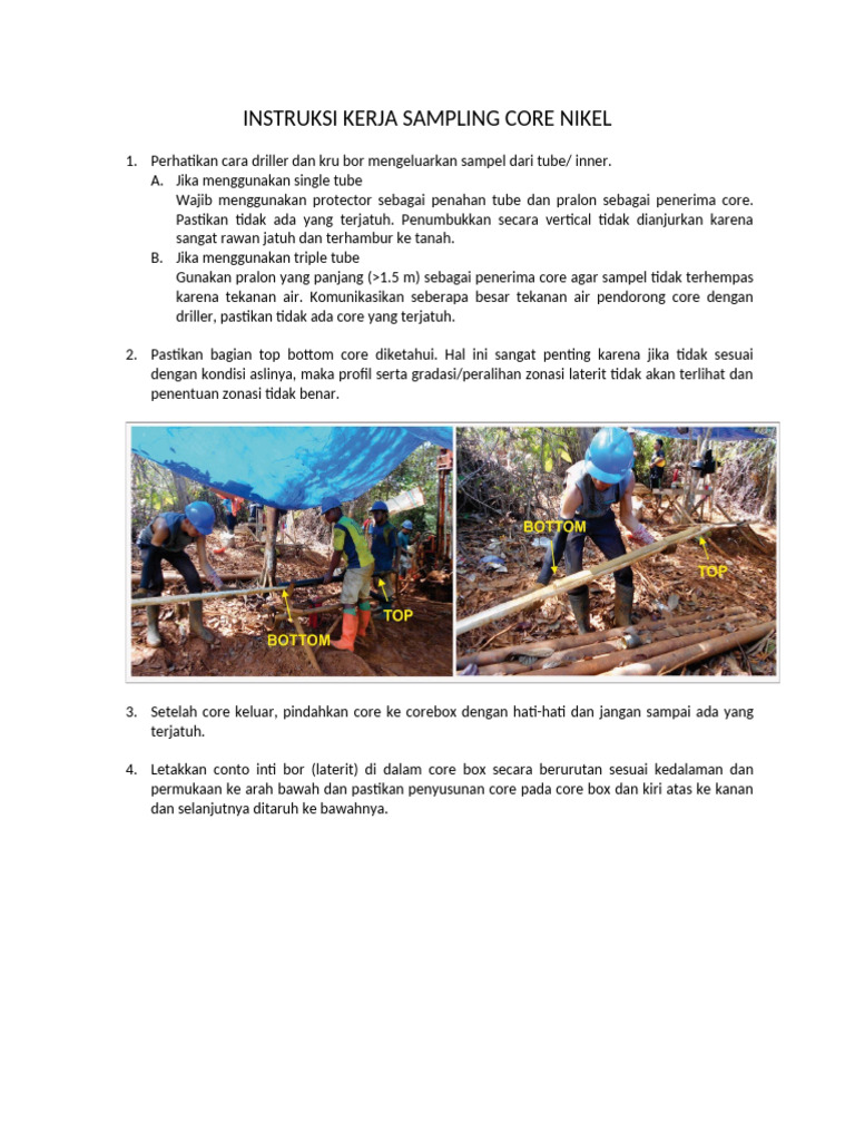 Ik. Sampling Core Nikel | PDF