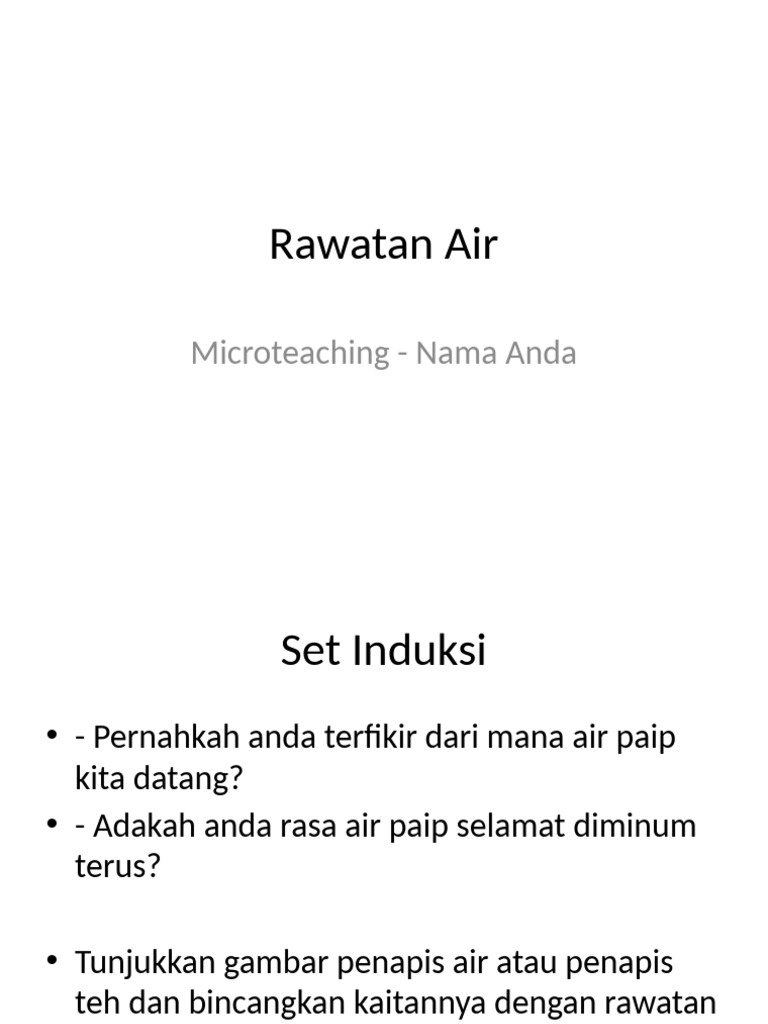 Rawatan Air Microteaching | PDF