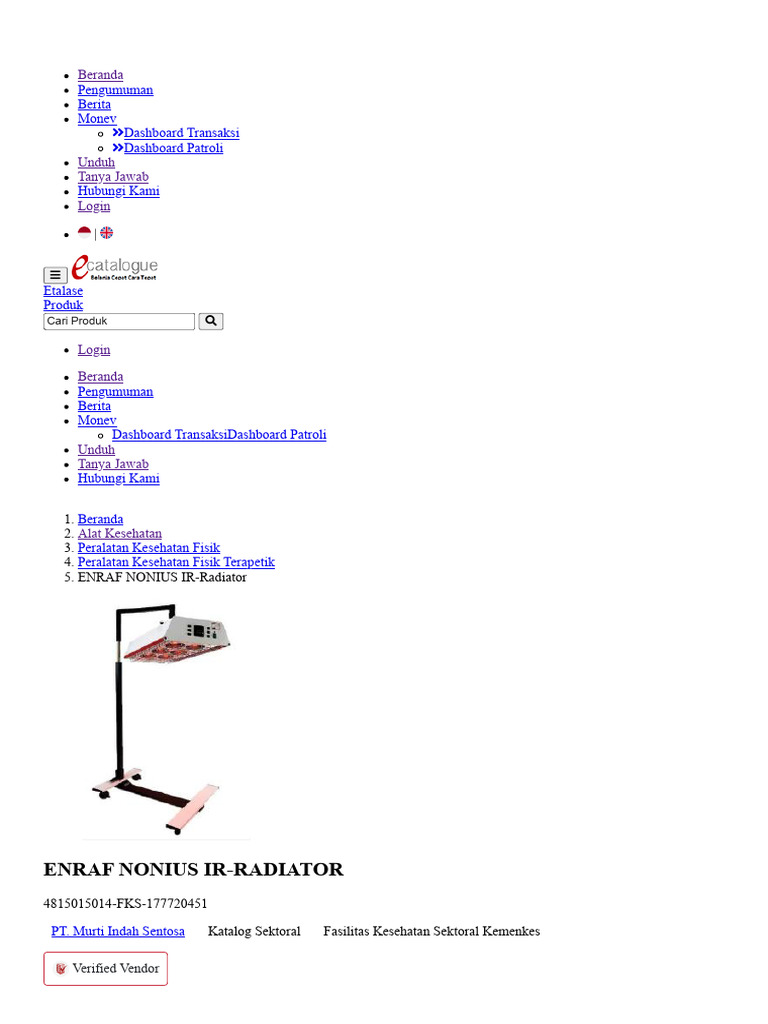 ENRAF NONIUS IR-Radiator | PDF