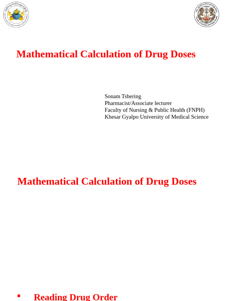 Drug Dose Calculation Methods | PDF | Litre | Dose (Biochemistry)