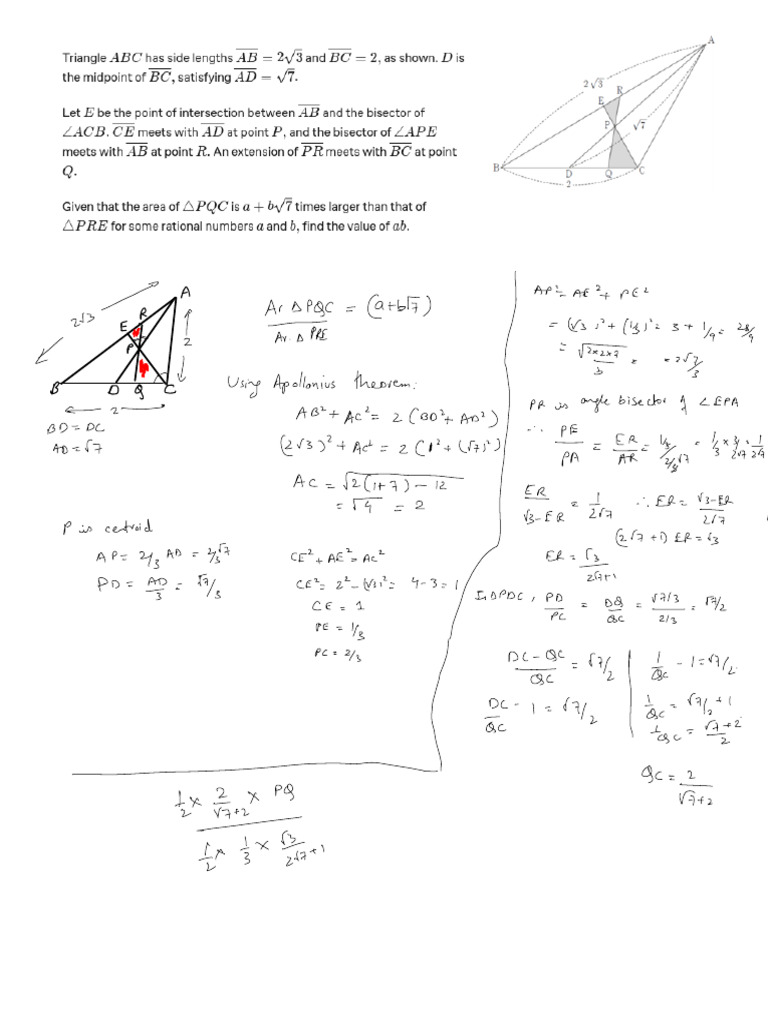 Apollonius Theorem | PDF