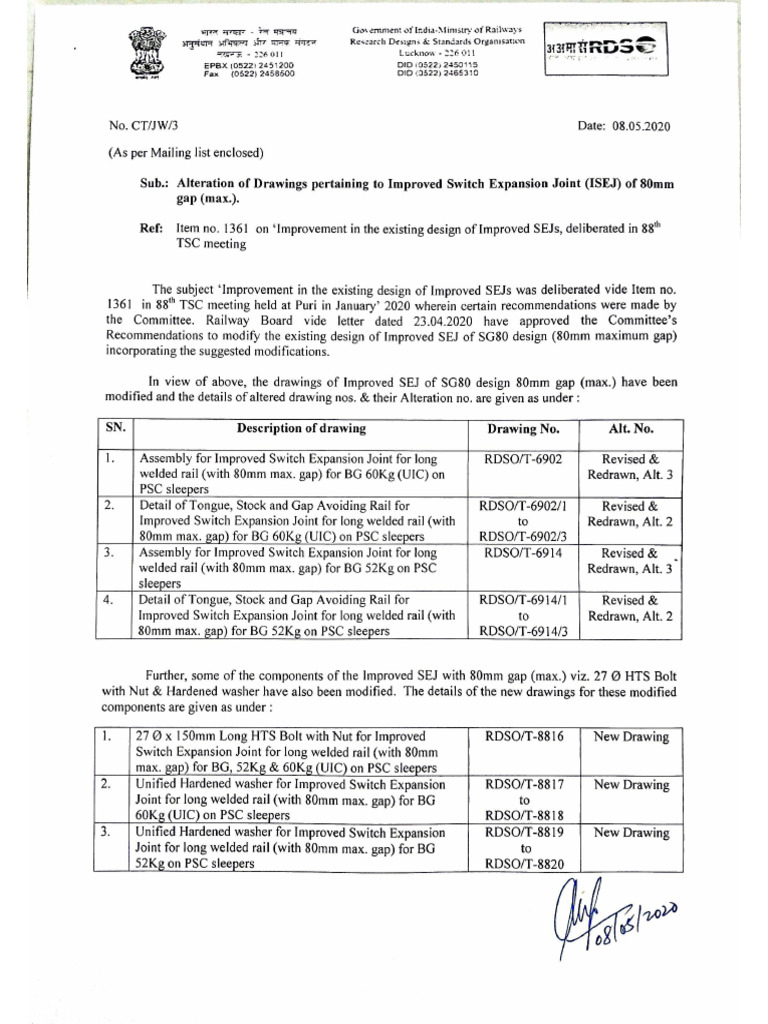 ISEJ Alteration DT 08.05.20 & Scanned Drawing | PDF