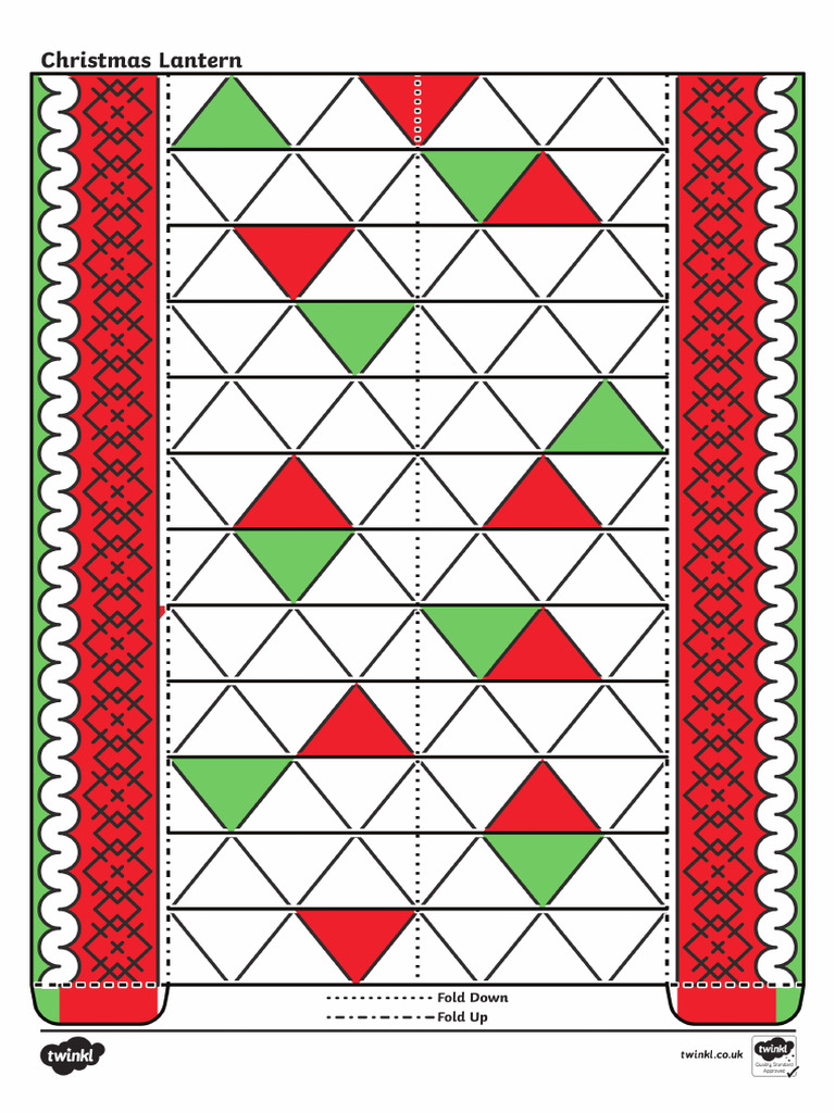 3D Christmas Lantern Activity Paper Craft | PDF