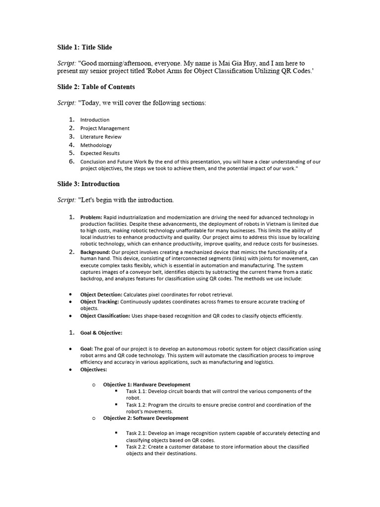 Script | PDF | Robotics | Robot