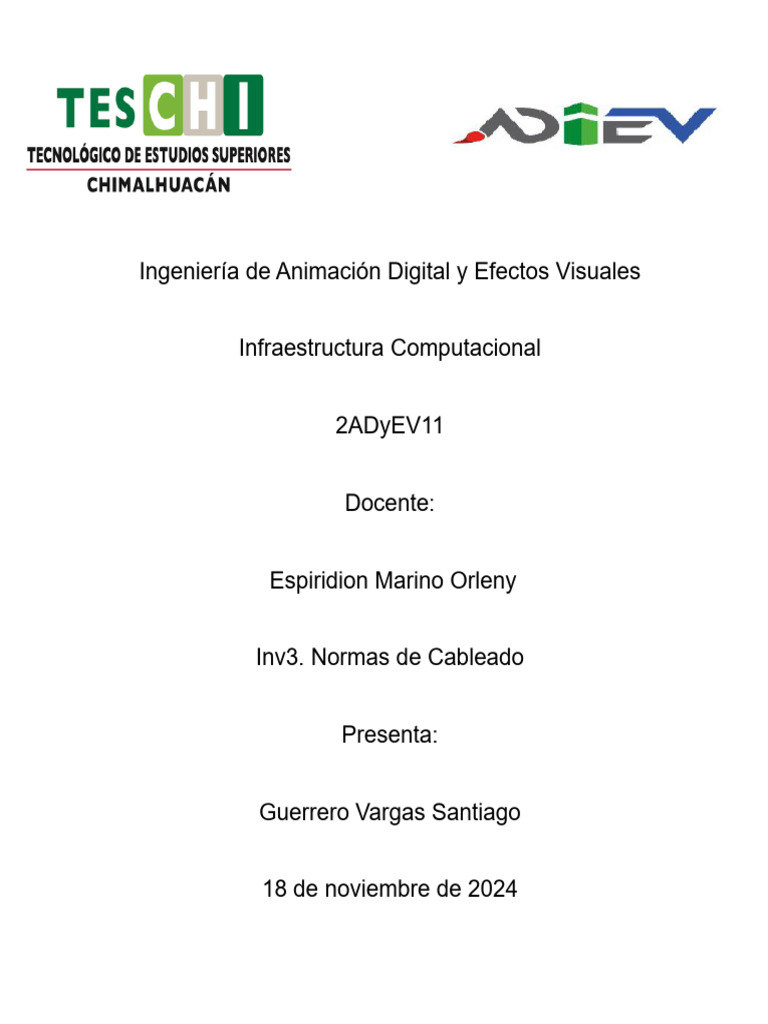 Inv3. Normas de Cableado | PDF | Cable coaxial | Telecomunicaciones