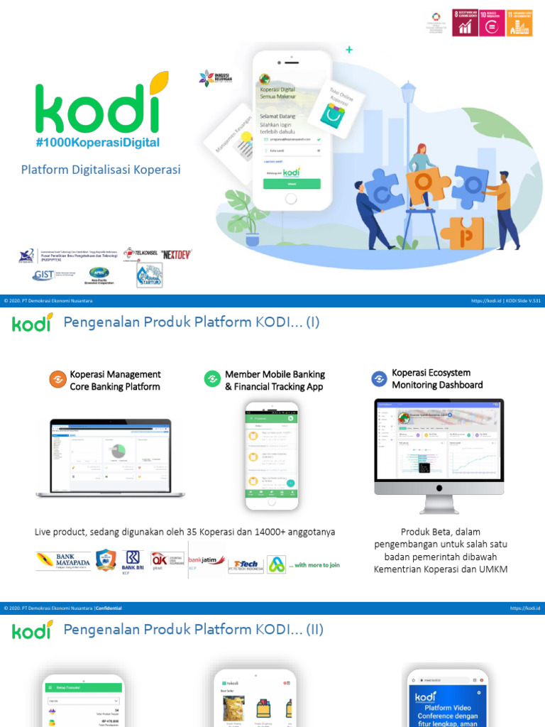 Slide Penawaran Fitur KODI - Digitalisasi Koperasi | PDF
