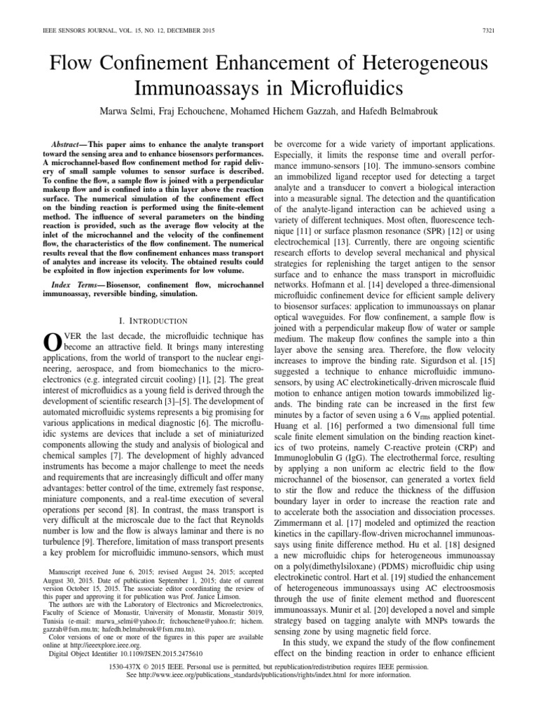 Marwa Fraj 2015 | PDF | Fluid Dynamics | Microfluidics