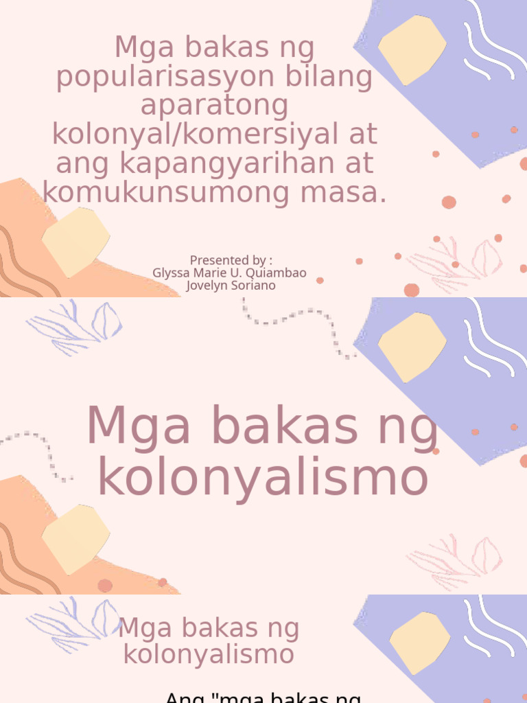G6.1 Bakas Popularisasyon | PDF