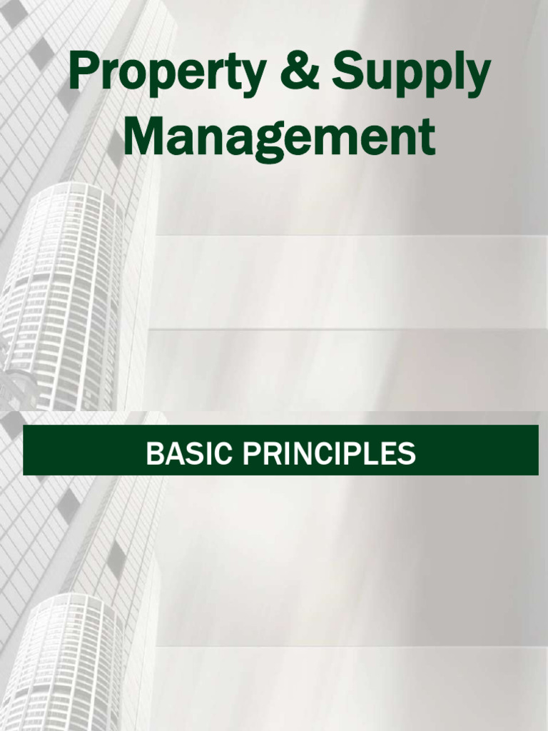 Property and Supply Management Process | PDF | Specification (Technical ...