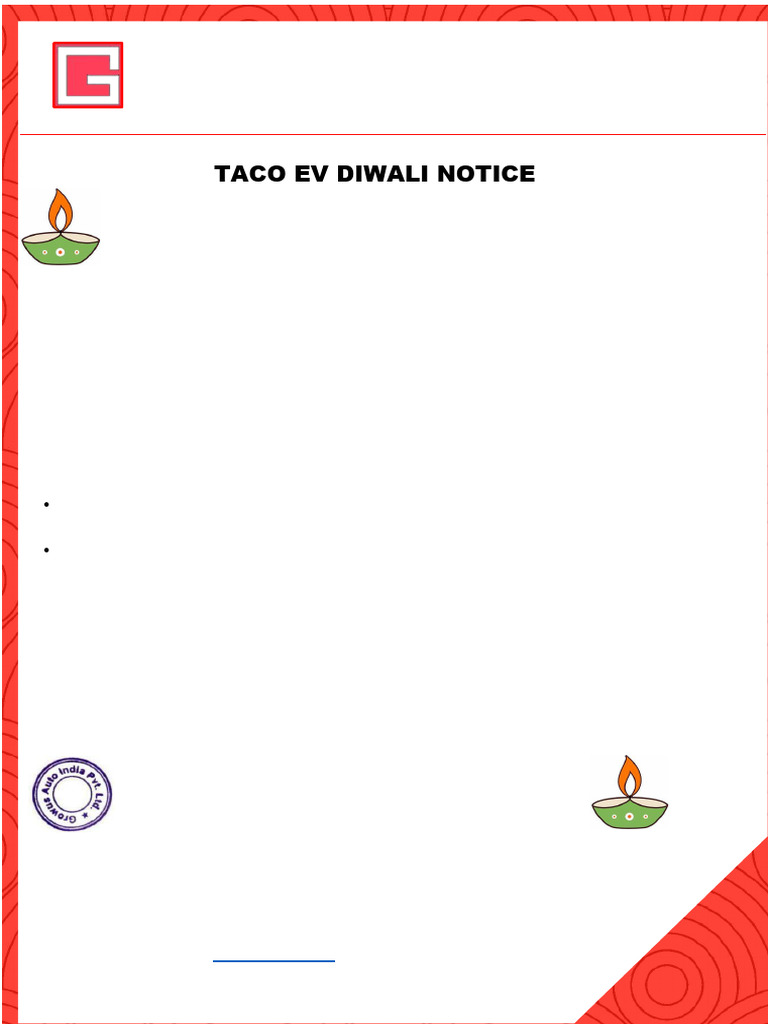 Taco Ev Notice | PDF | Business