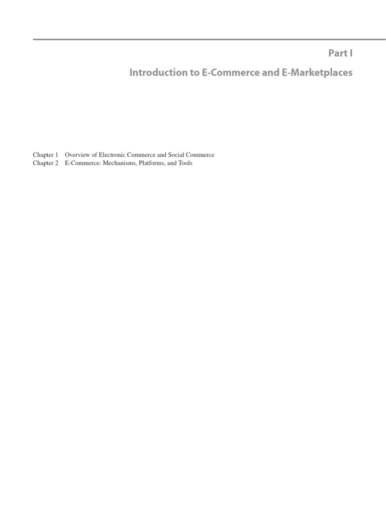 E-Commerce and E-Marketplaces Overview | PDF