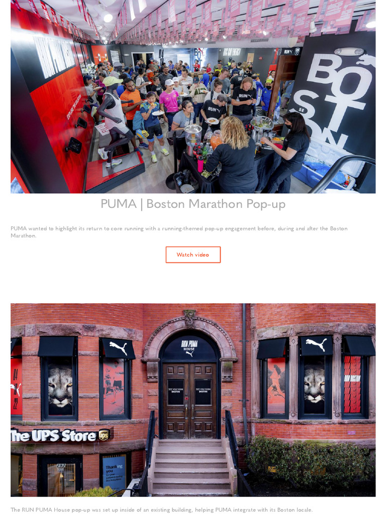 PUMA - Boston Marathon Pop-Up - EWI Worldwide | PDF