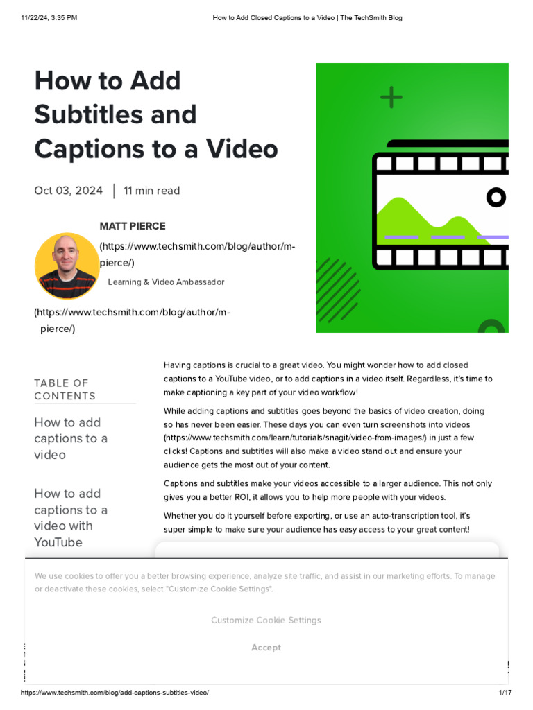 Add Captions and Subtitles to Videos | PDF | Computing | Software