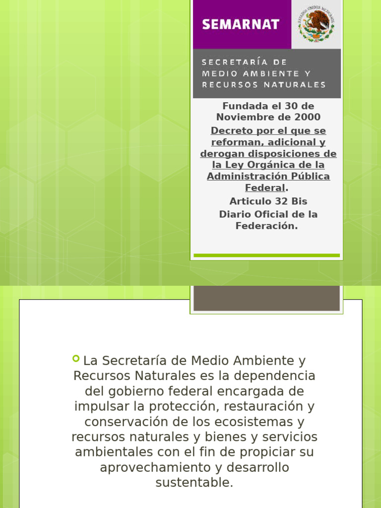 SEMARNAT | PDF | Entorno natural