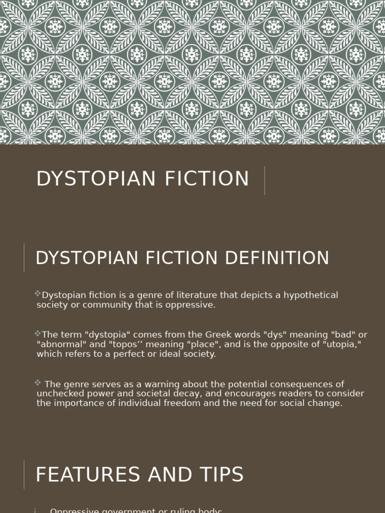 Dystopian Fiction | PDF | Dystopia | Utopian And Dystopian Fiction