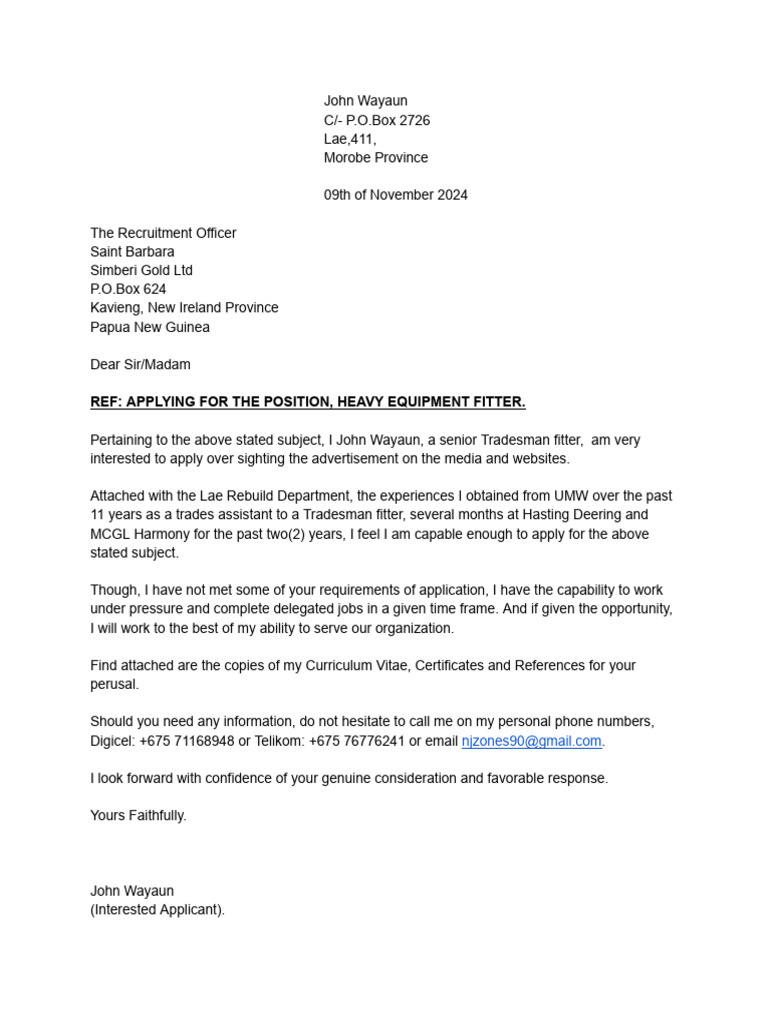 Interest Letter | PDF