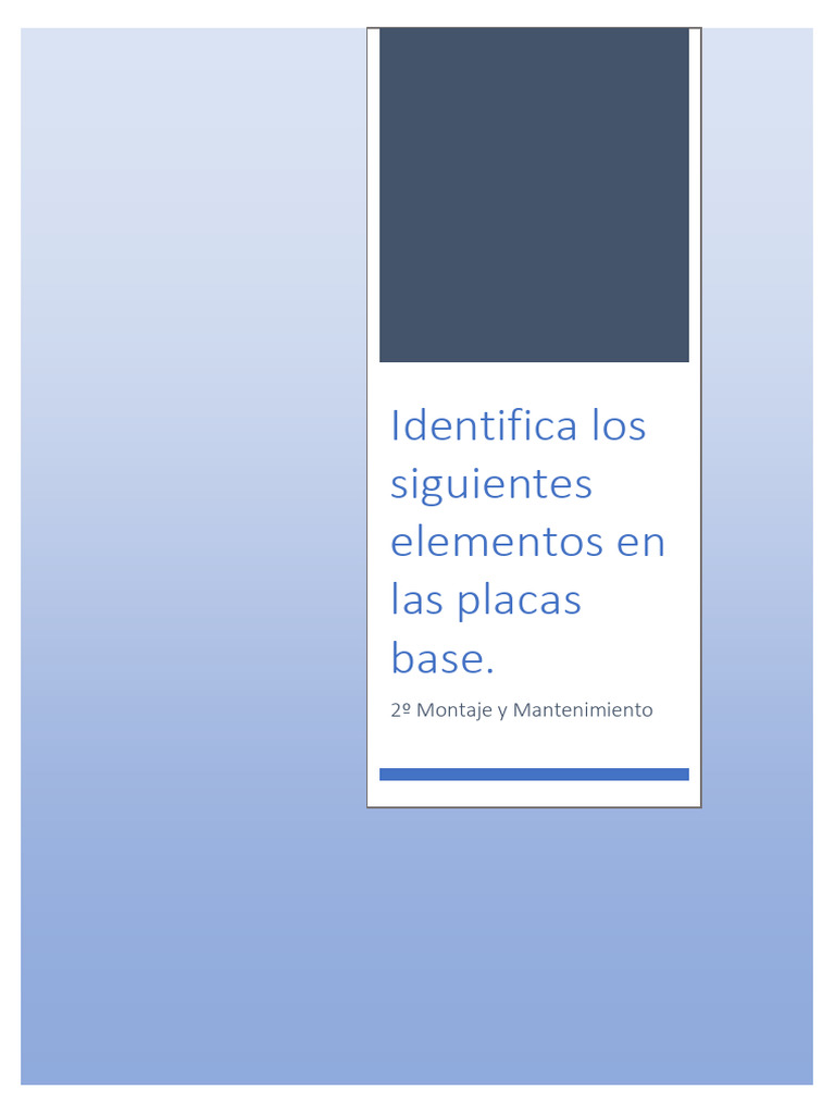 Identifica Los Siguientes Elementos en Las Placas Base | PDF | USB ...
