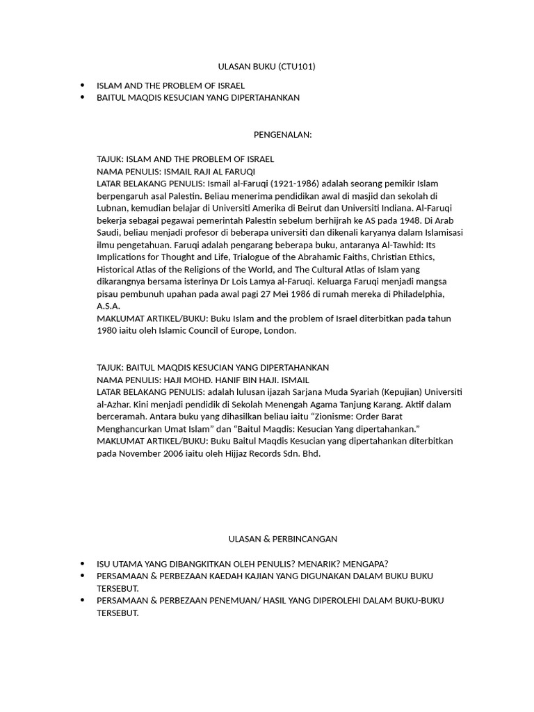 Ulasan Buku Ctu101 | PDF