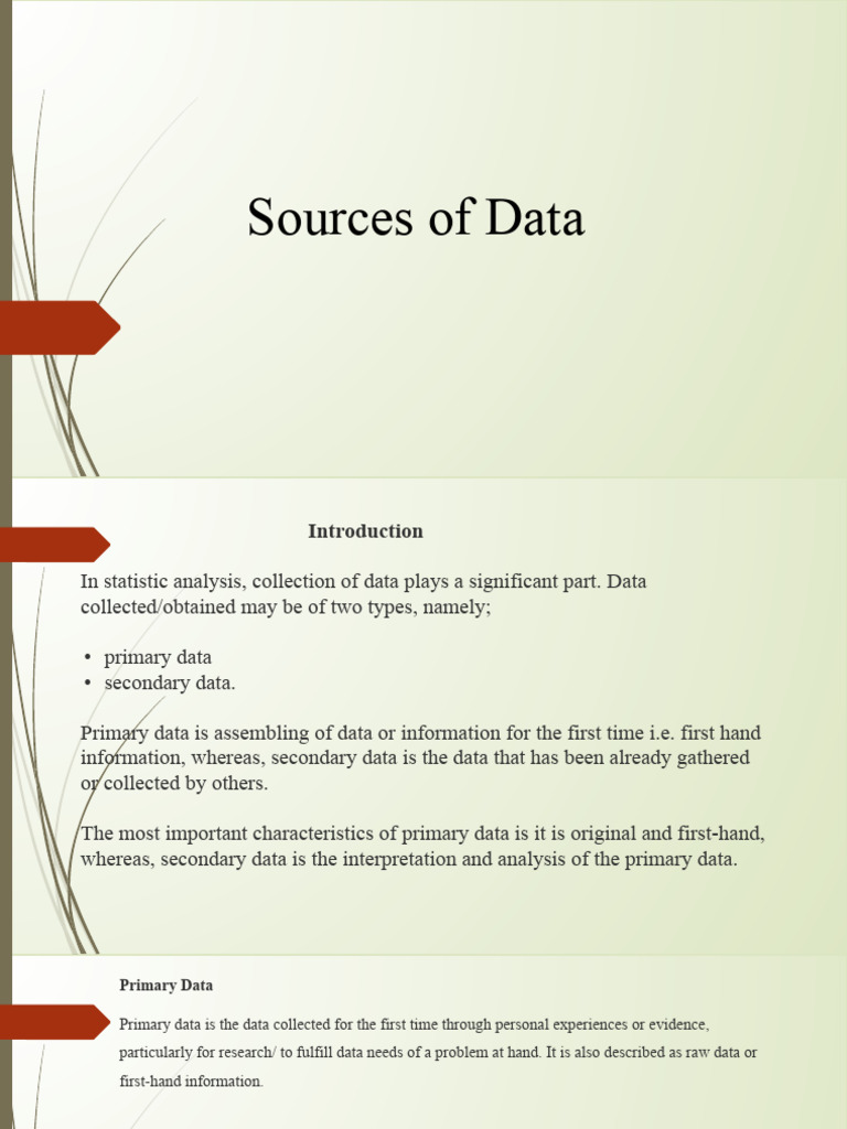 Primary vs Secondary Data Explained | PDF | Data | Census