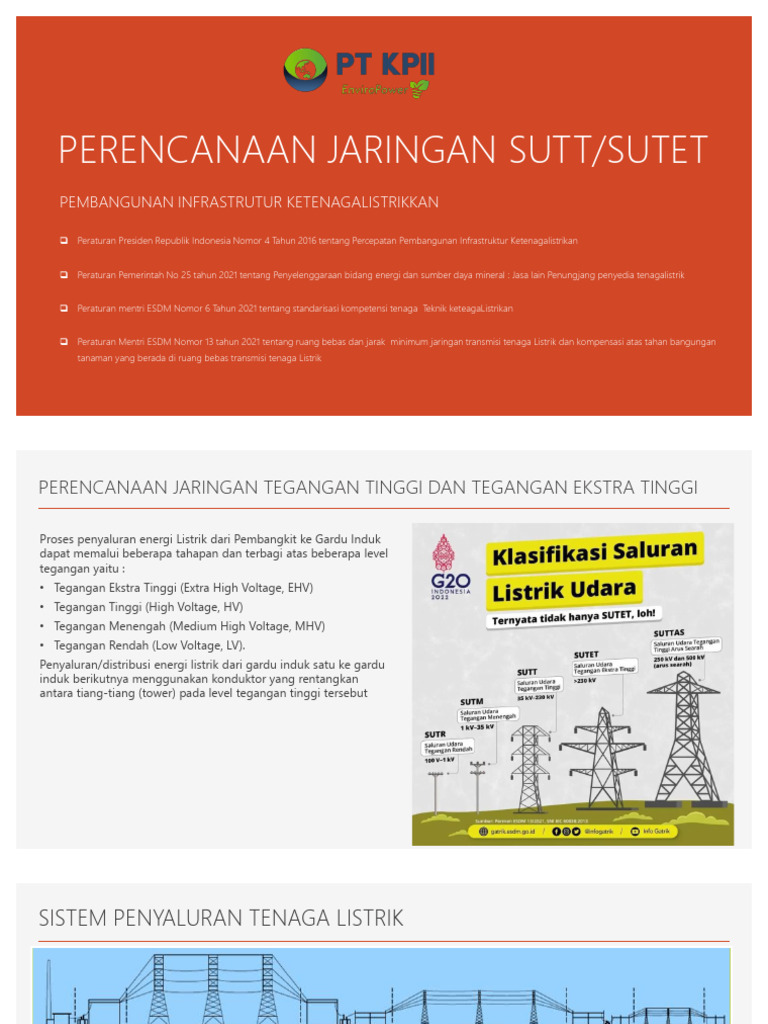 Perencanaan Jaringan SUTT SUTET KPII | PDF | Teknologi & Rekayasa