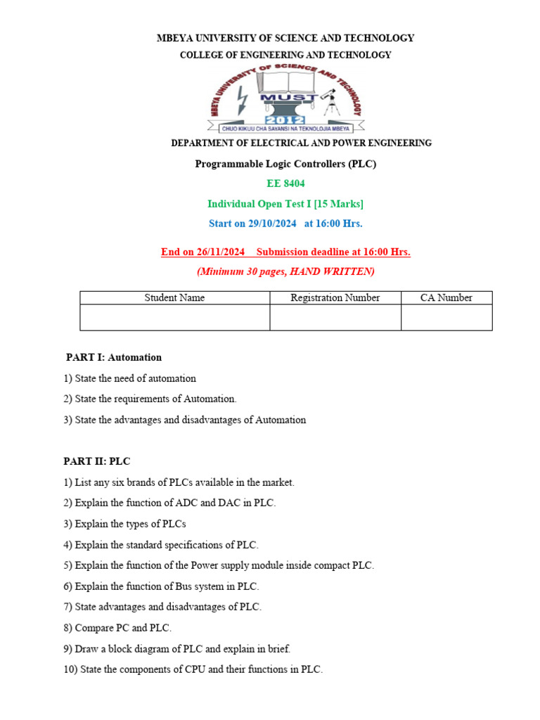Open Test | PDF | Programmable Logic Controller | Computing