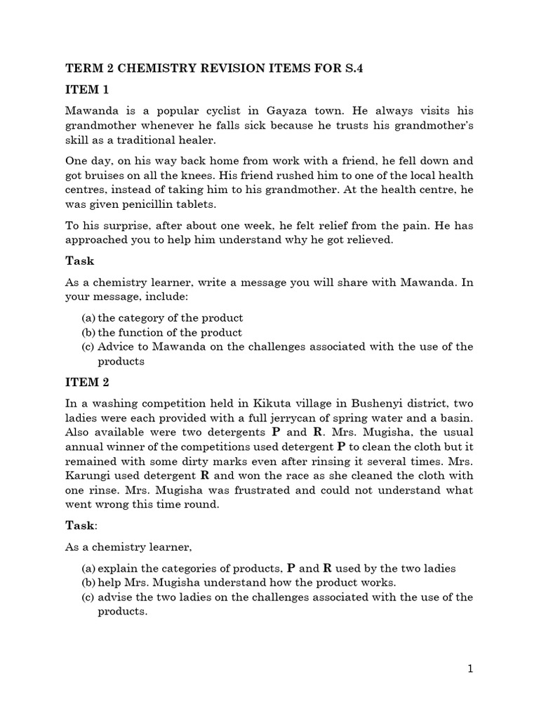 S.4 Revision Items Section A | PDF
