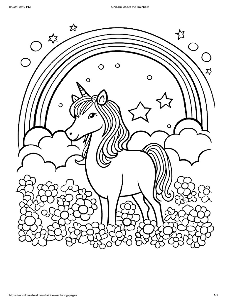 50 Rainbow Coloring Pages - Free Printable Sheets | PDF