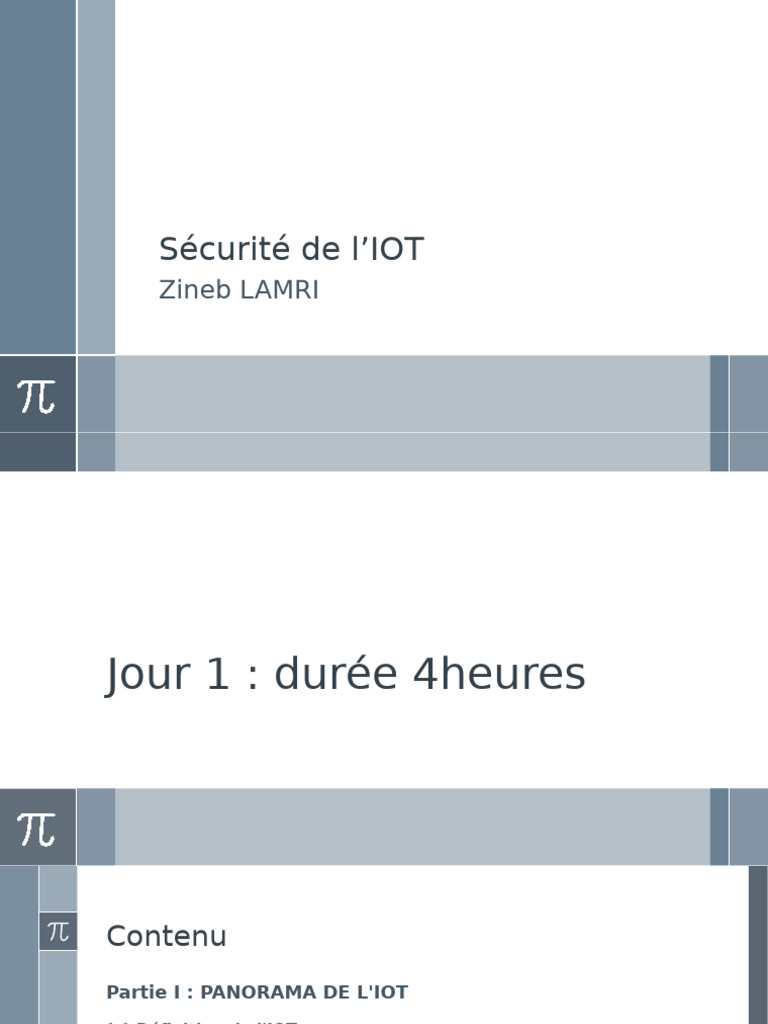 Cours PPT Plan Sécurité IOT | PDF | Internet des objets | Informatique