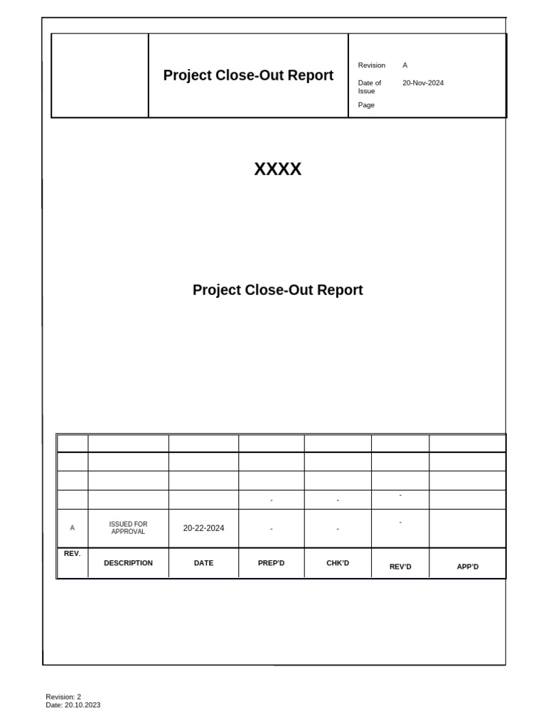 Project Close-Out Summary | PDF | Risk Management | Business