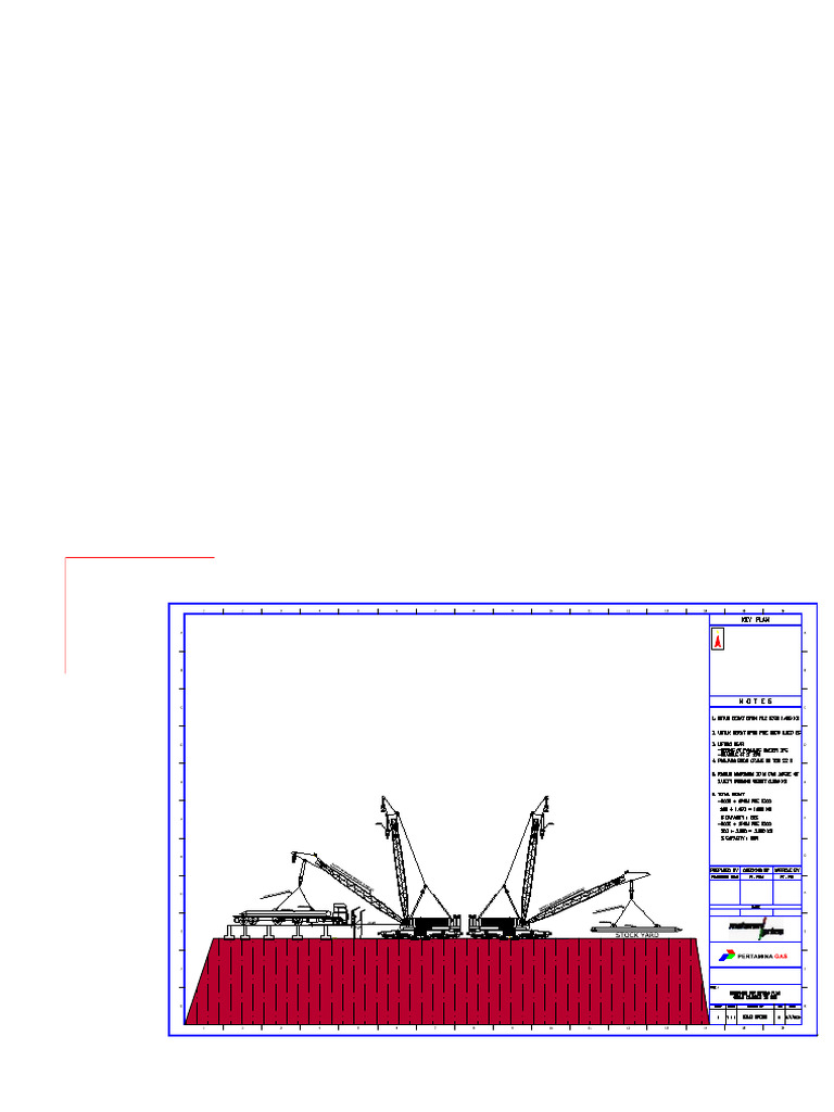 LIFTING PLAN Unloading Pile Lewat Station | PDF