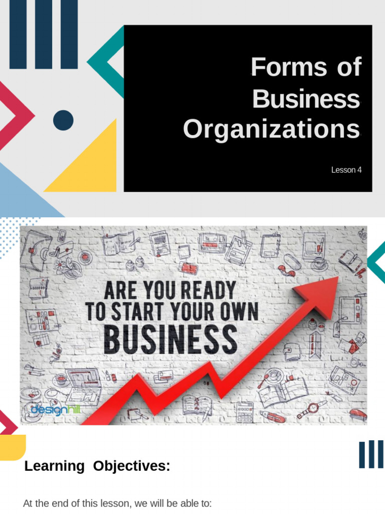Lesson 4 Forms of Business Organization | PDF | Stocks | Securities ...