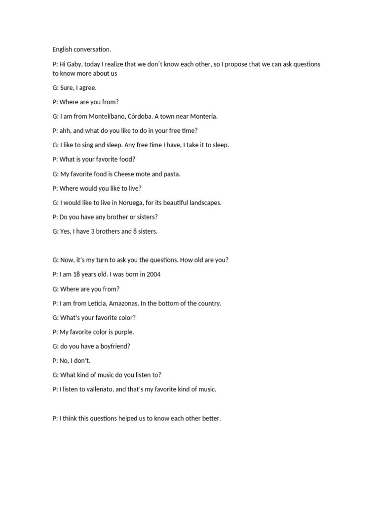 English conversation | PDF