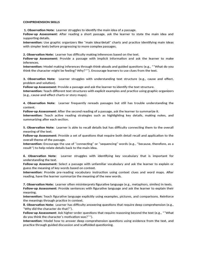 Reading Comprehension | PDF | Reading Comprehension | Cognition