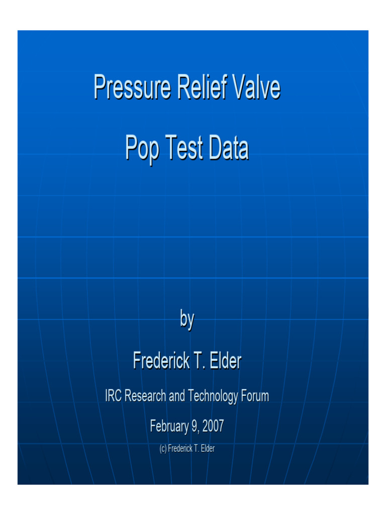 PSV Calculation | PDF