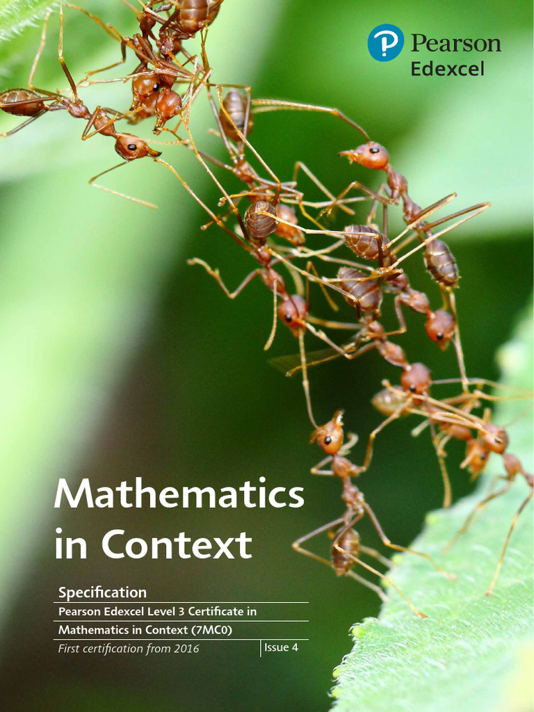 Specification l3 Certificate in Mathematics in Context | PDF ...