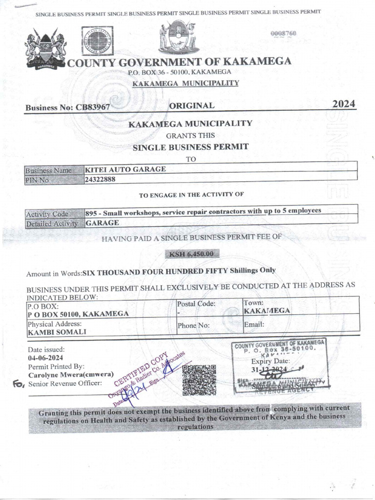 Business Permit | PDF