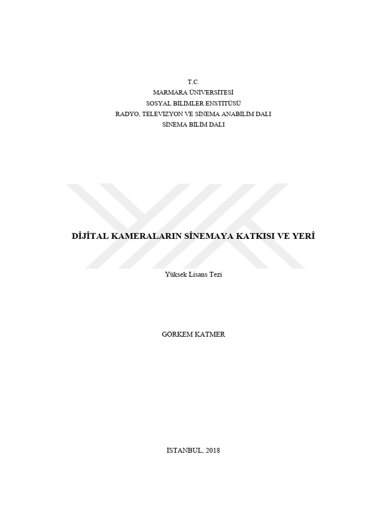 Dijital Kameralarin Sinemaya Katkisi Ve Yeri - Gorkem Katmer - MSC ...