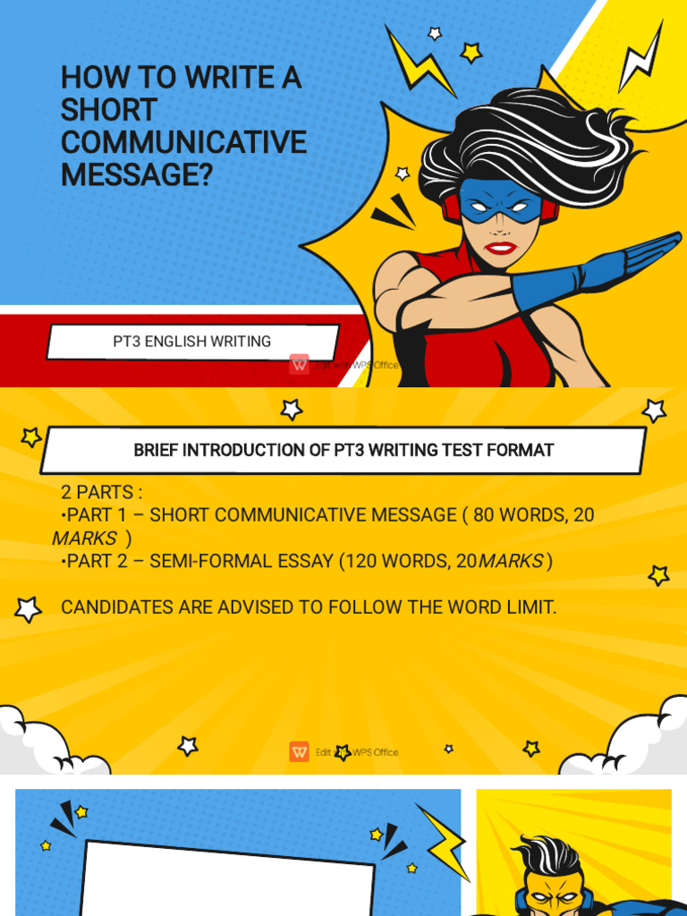 PT3 Short Message Writing Guide | PDF