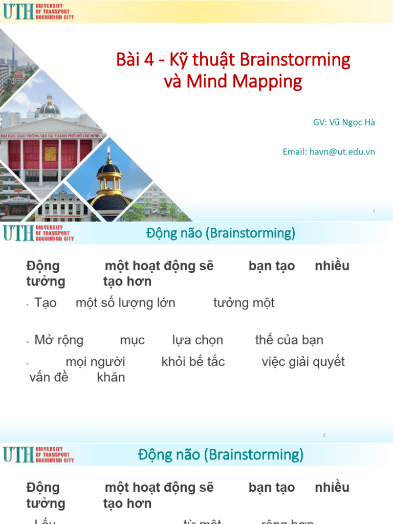 4-PDF Bai Giang - Ky Thuat Brainstorming Và Mind Mapping (v.1 Raw) | PDF
