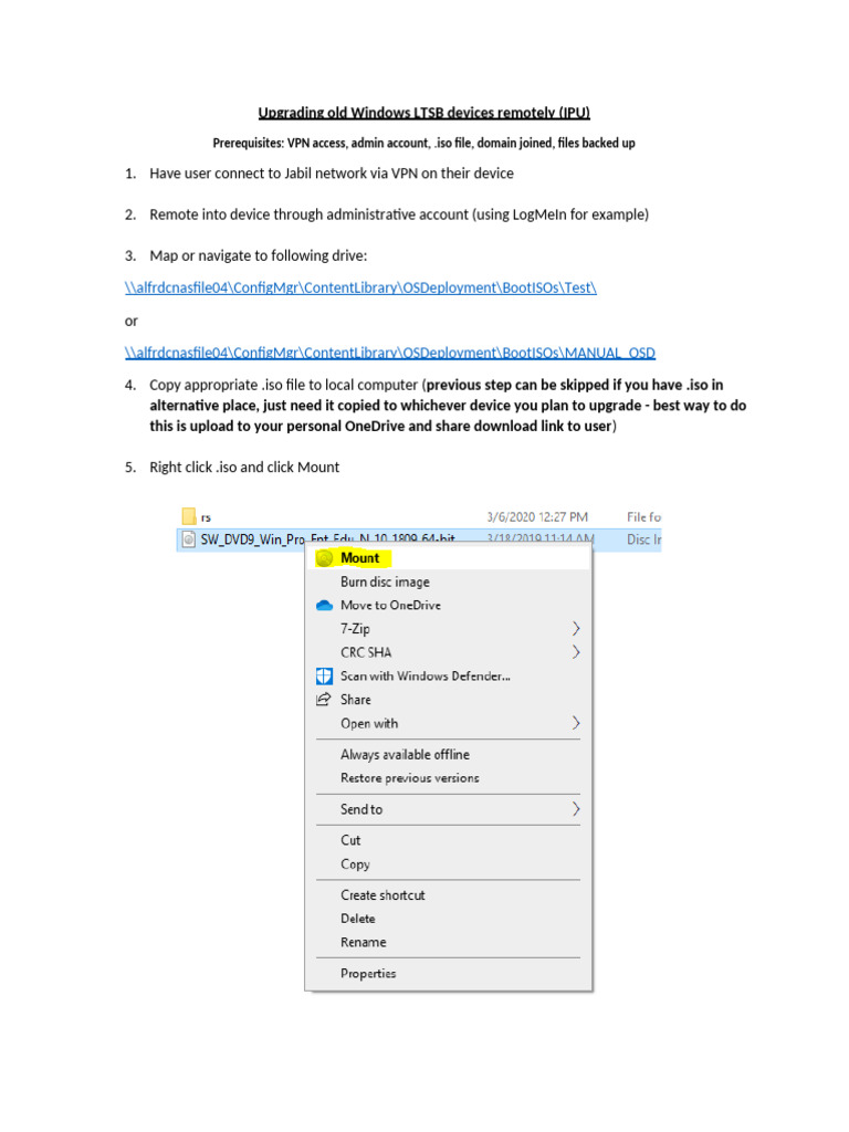 Upgrading Old Windows LTSB Devices Remotely | PDF