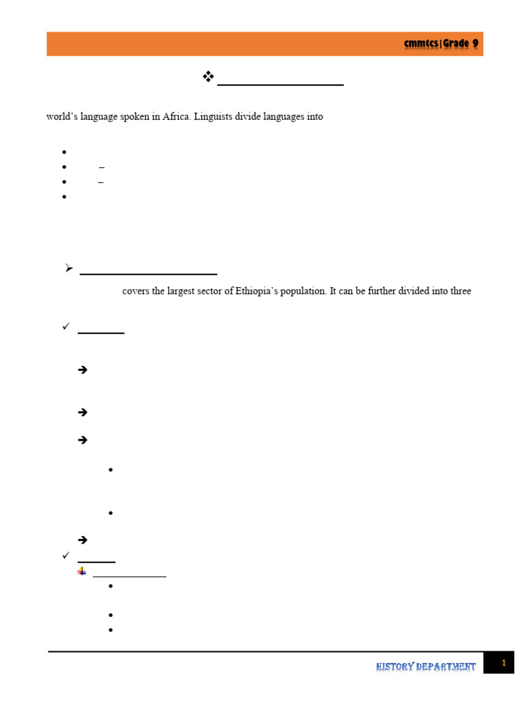 Language Families in Ethiopia and Horn | PDF | Horn Of Africa | Ethiopia