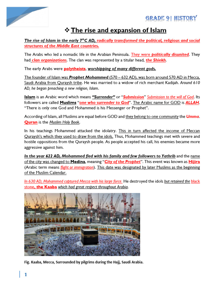 ISLAM AND Pre-Axumite States | PDF | Muhammad | Mecca