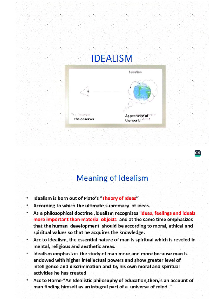 Idealism Atika | PDF