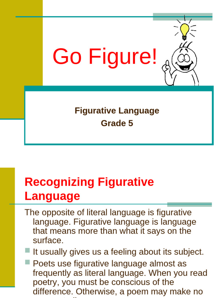 Go Figure!: Figurative Language Grade 5 | PDF | Poetry | Linguistics