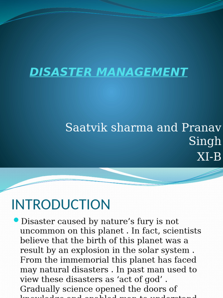 Disaster Management PPT Geography | PDF | Science & Mathematics