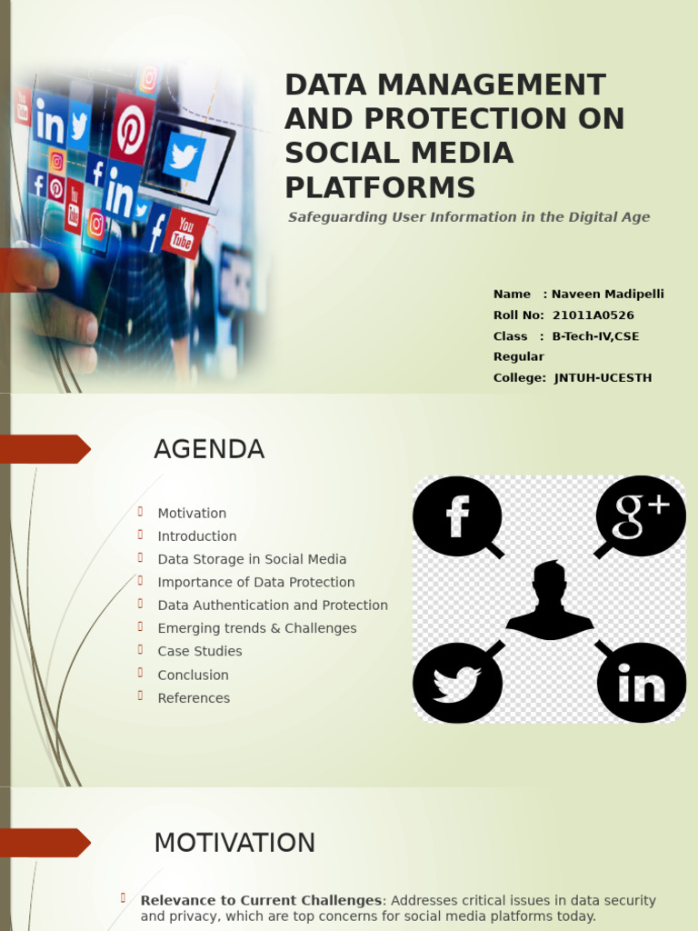 Data Management And Protection On Social Media Pdf Popular Culture
