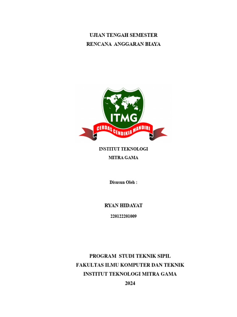 Uts-Perhitungan Rab Ryan Hidayat 200120221009 | PDF