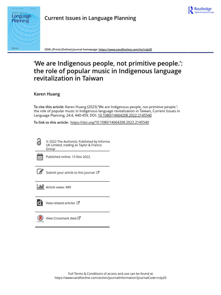Indigenous Music's Role in Language Revitalization | PDF | Language ...